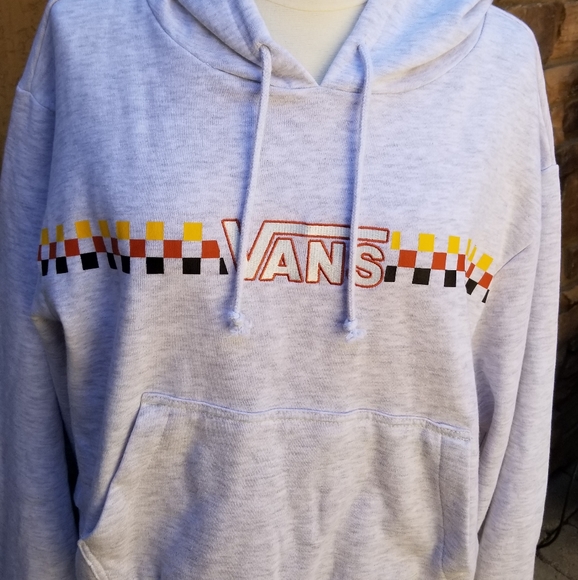 Vans | Sweaters | Vanswhite Heather Banded Crop Hoodienwt | Poshmark